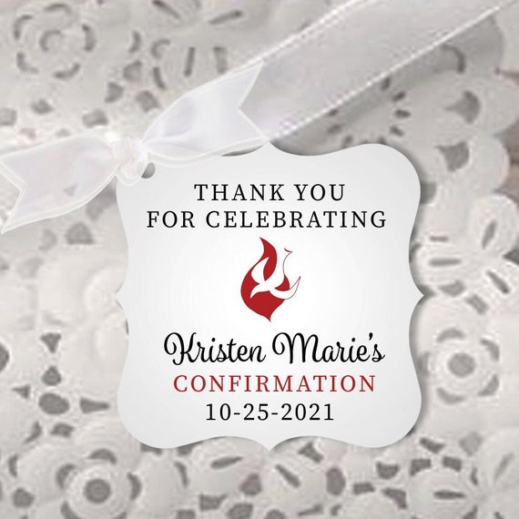 Personalized Girls Confirmation Favor Tags, Sacrament of Confirmation ...