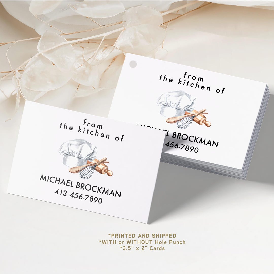 Home Chef Business Cards, From the Kitchen Of, Home Chef Catering Cards ...