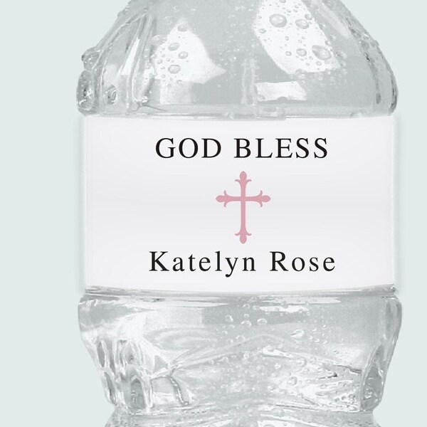 Baptism Water Bottle Labels - Etsy