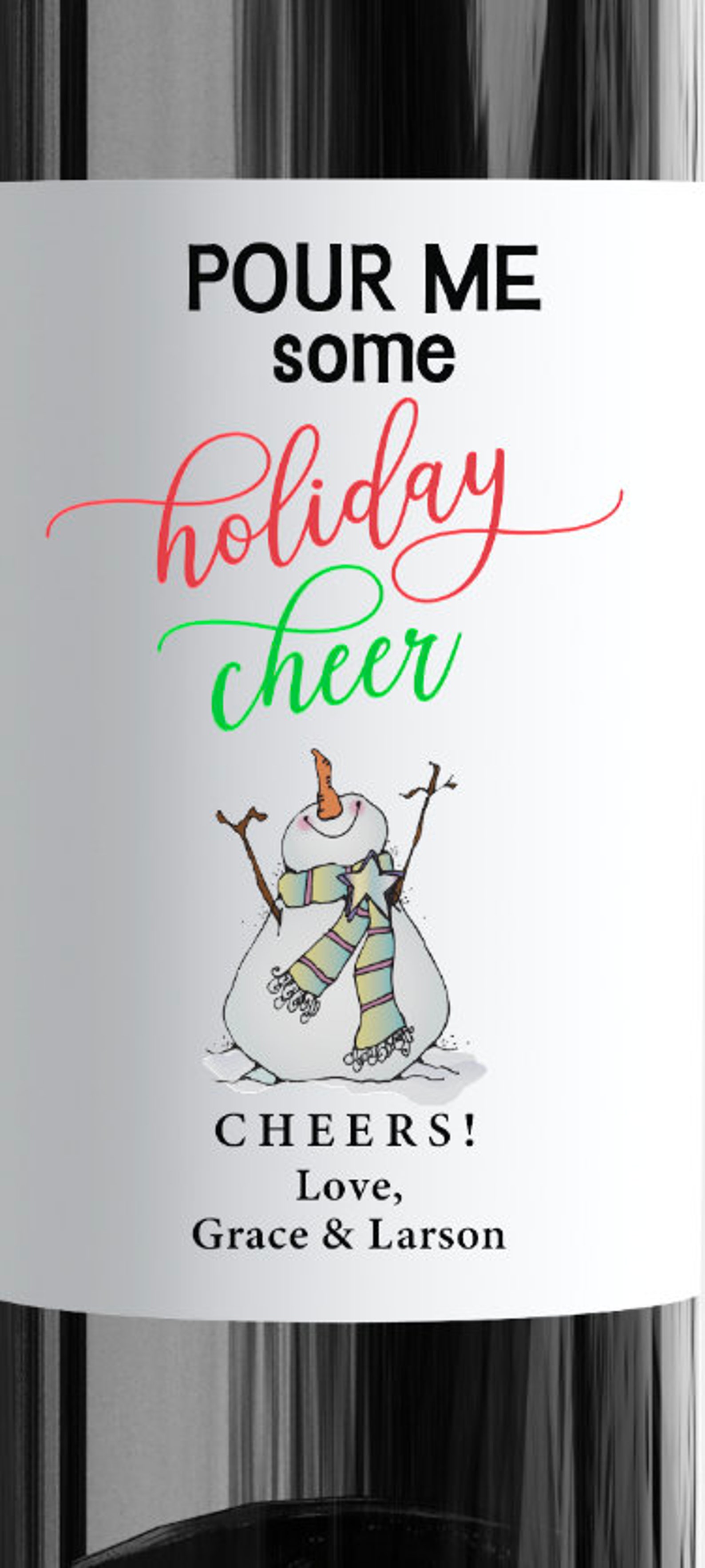 Fun Christmas Wine Bottle Labels Holiday Party Labels - Etsy