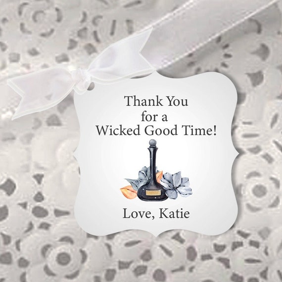 Thank You For A Wicked Good Time, Halloween Birthday Party Tags, Poison ...