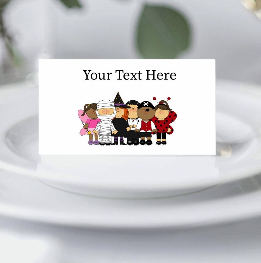Halloween Party Place Cards Birthday Halloween Table Name - Etsy