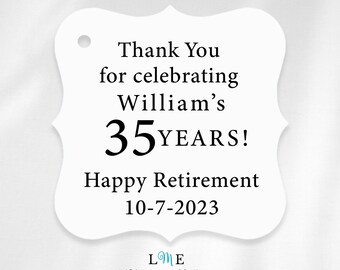 Retirement Party Favor Tags - Etsy