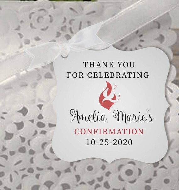 Personalized Girls Confirmation Favor Tags, Sacrament of Confirmation ...