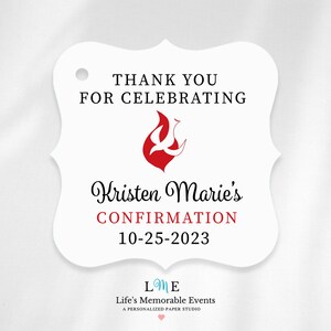Personalized Girls Confirmation Favor Tags, Sacrament of Confirmation ...