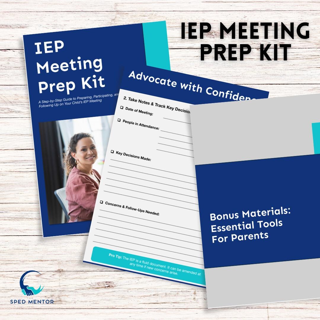 IEP Meeting Checklist Kit | Special Education Advocacy Tools | Parent ...