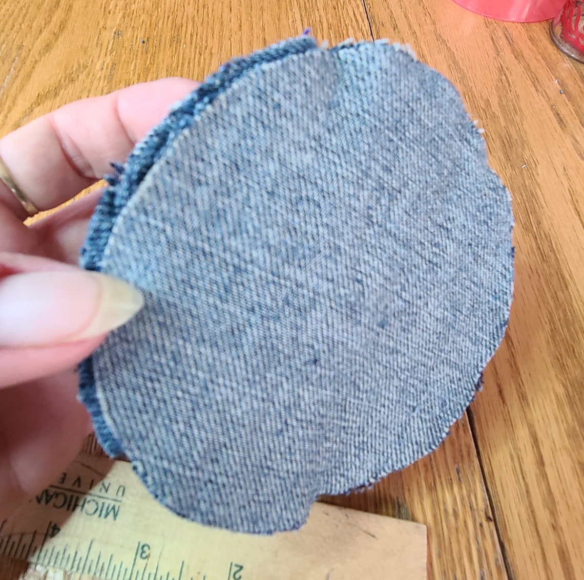 4" Denim Flower - Etsy