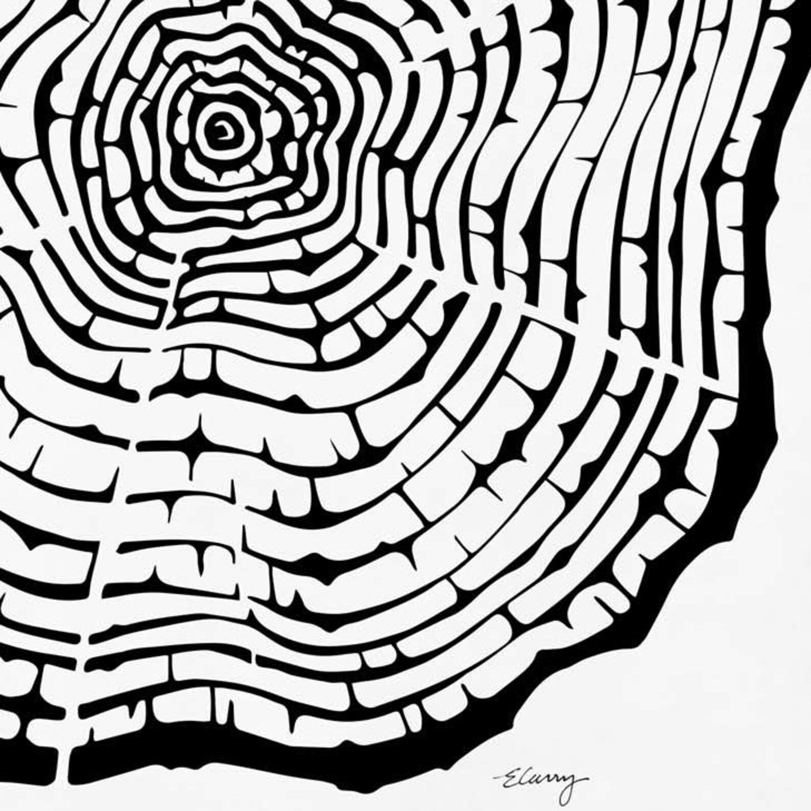 Tree Growth Ring Printable Art, PDF Print, Instant Download, Home ...