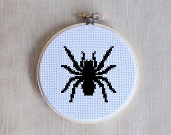 Spider Silhouette Cross Stitch Pattern in Pdf - Etsy