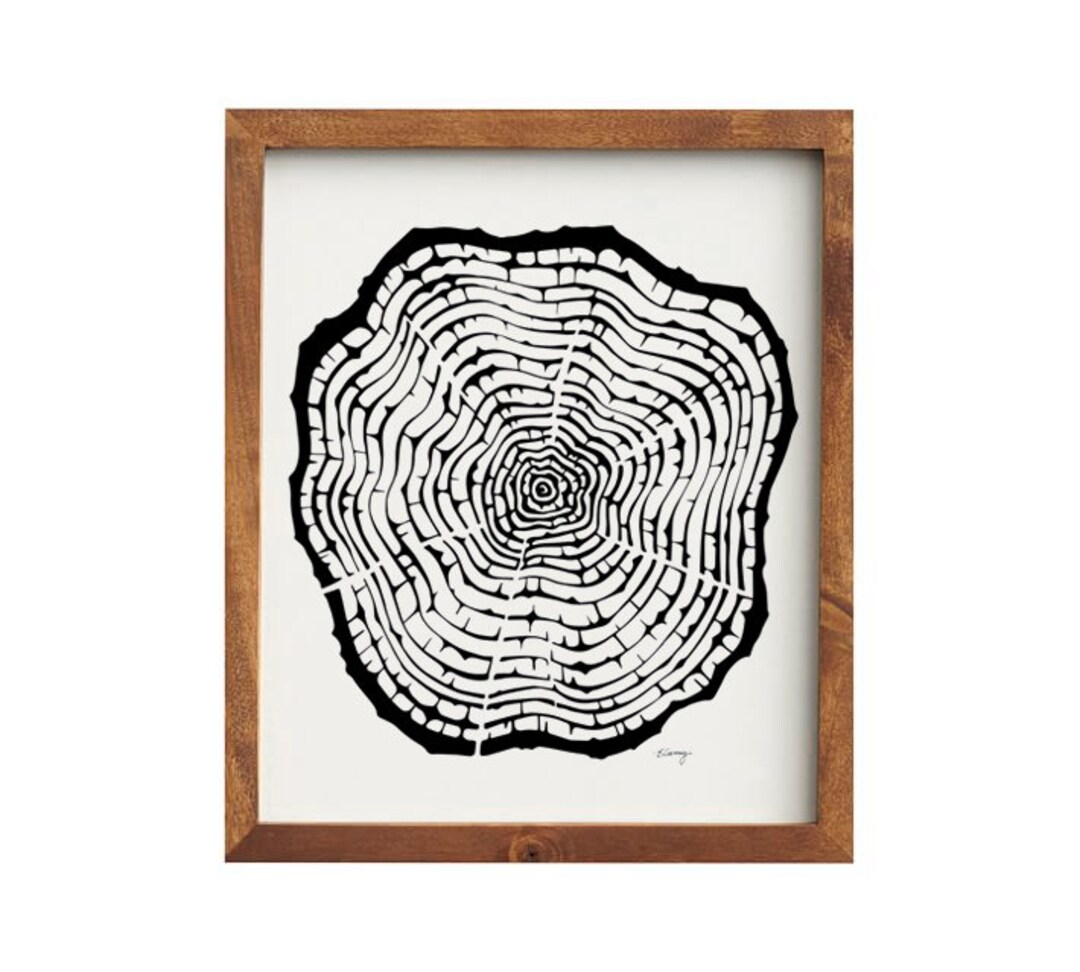 Tree Growth Ring Printable Art, PDF Print, Instant Download, Home ...