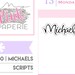 080 | "michaels" Script Stickers - Etsy
