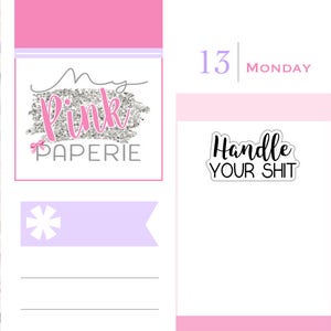 162 | "handle Your Shit" Script Lettering Stickers - Etsy