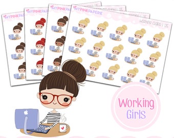 126 Relaxing Girls Cute Girl Stickers | Etsy