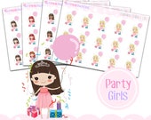 134 Party Girls Cute Girl Stickers - Etsy