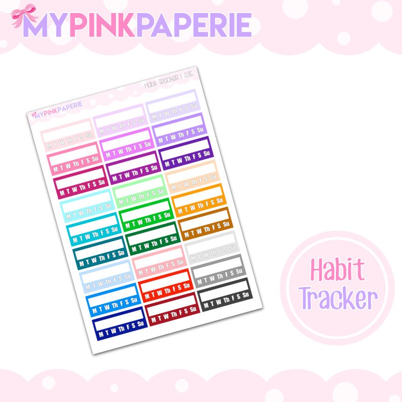 035 Habit Tracker Stickers - Etsy