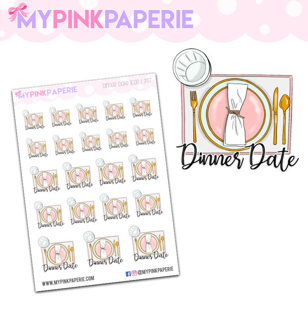 297 | Dinner Date Icons | Food Icons Collection - Etsy