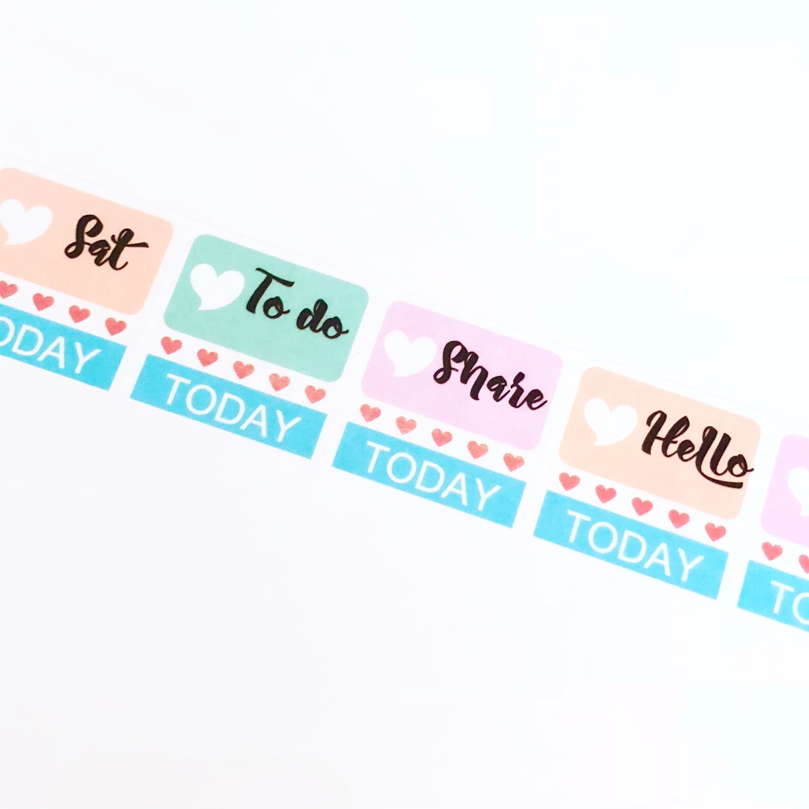 Large Weekly Header Washi Tape Roll | Etsy