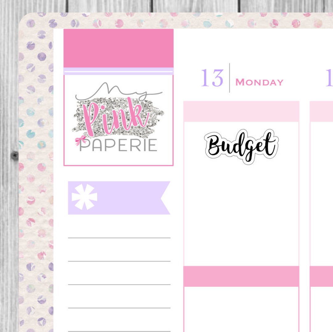 235 | "budget" Script Lettering Stickers - Etsy