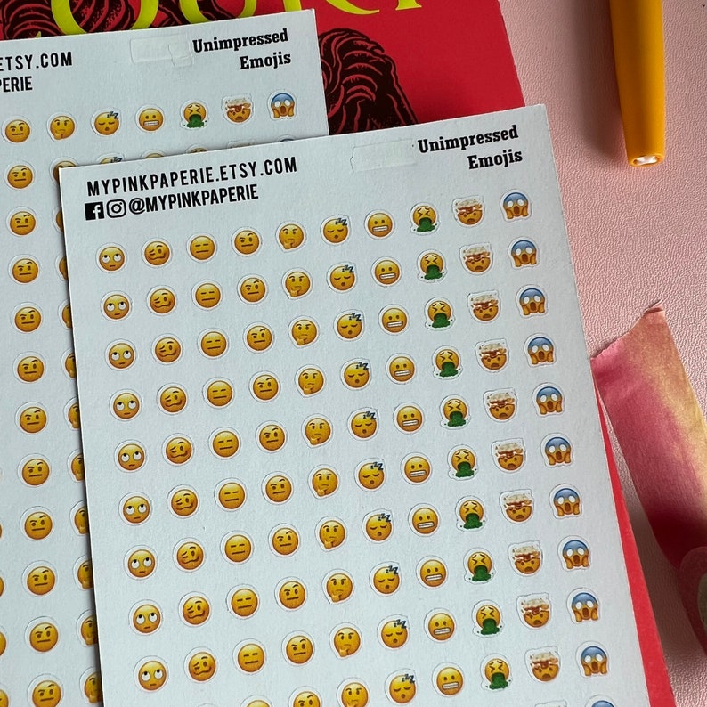 Emoji Stickers for Annotating Books - Etsy