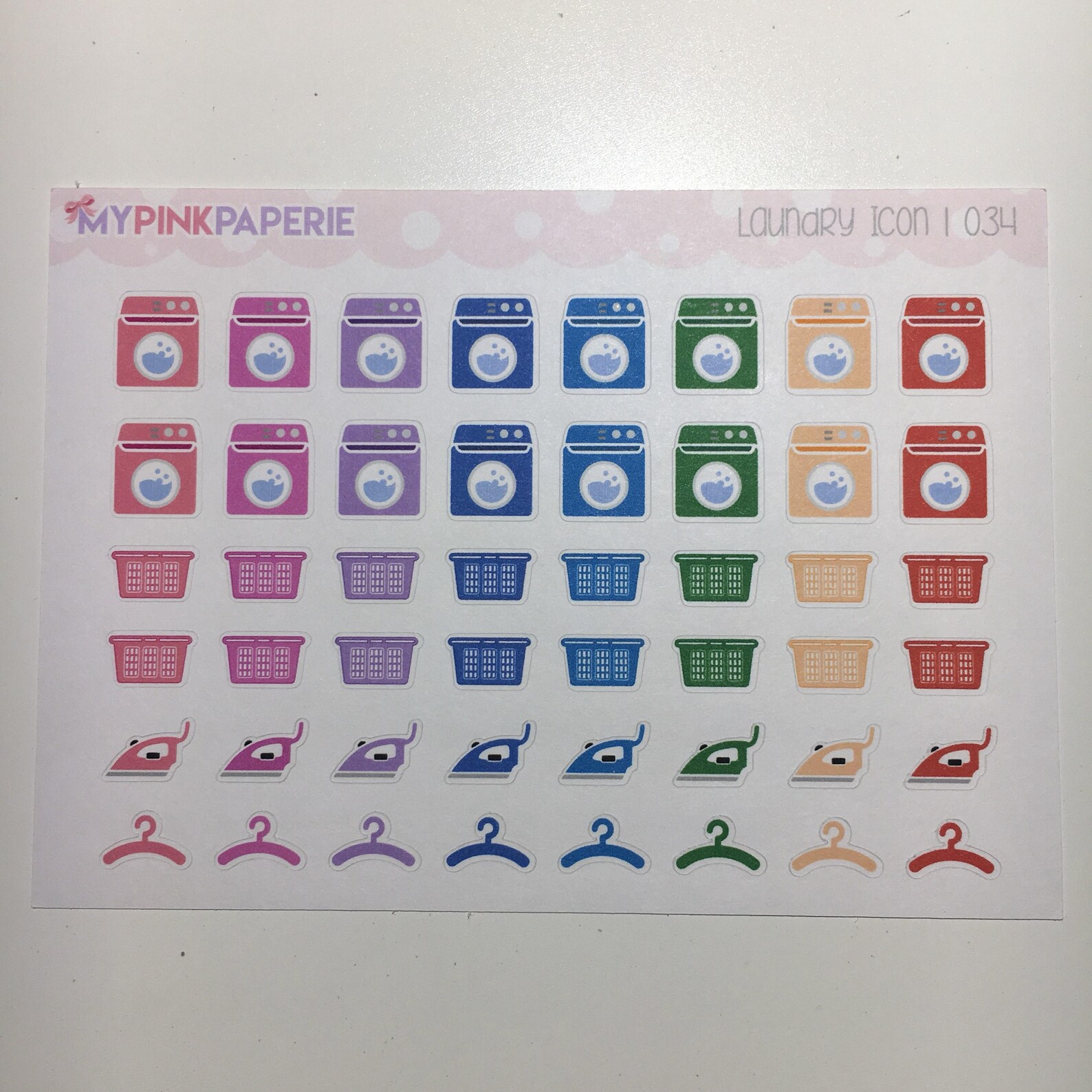 034 Laundry Icon Stickers - Etsy