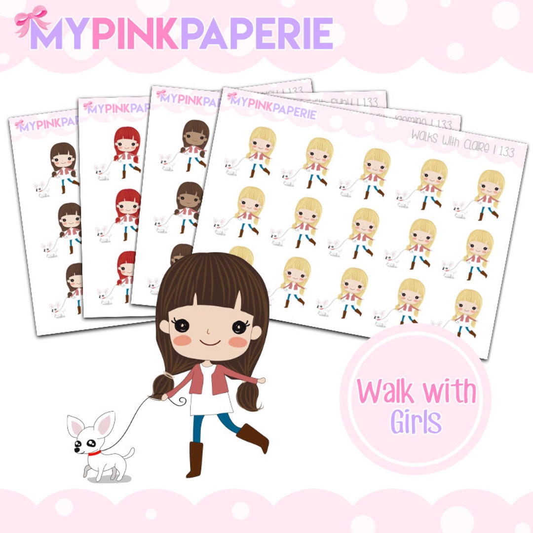 133 Walk With Girls Cute Girl Stickers - Etsy