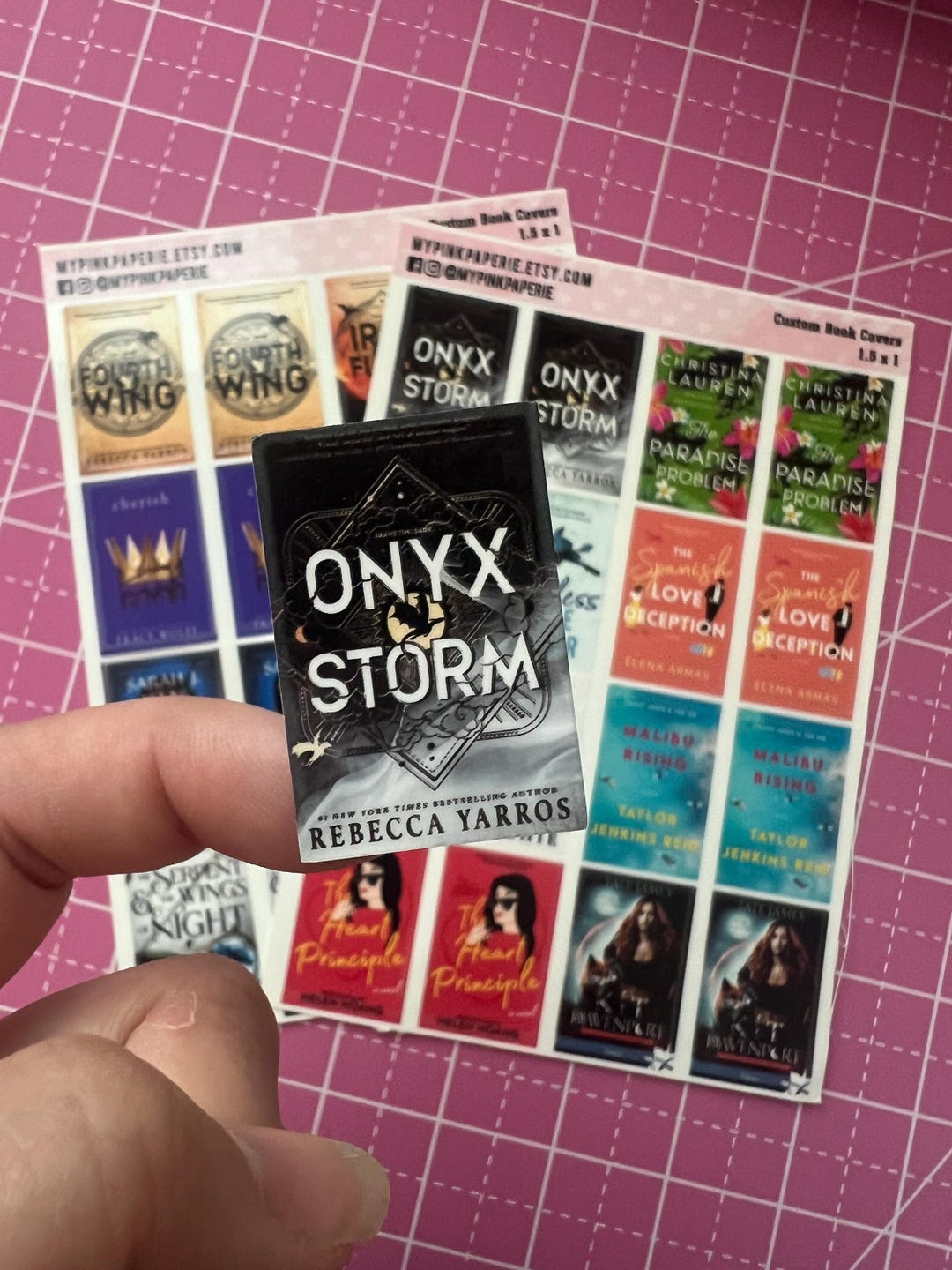 Custom Book Cover Stickers for Reading Journals, Scrapbooking 1.5”x1 ...