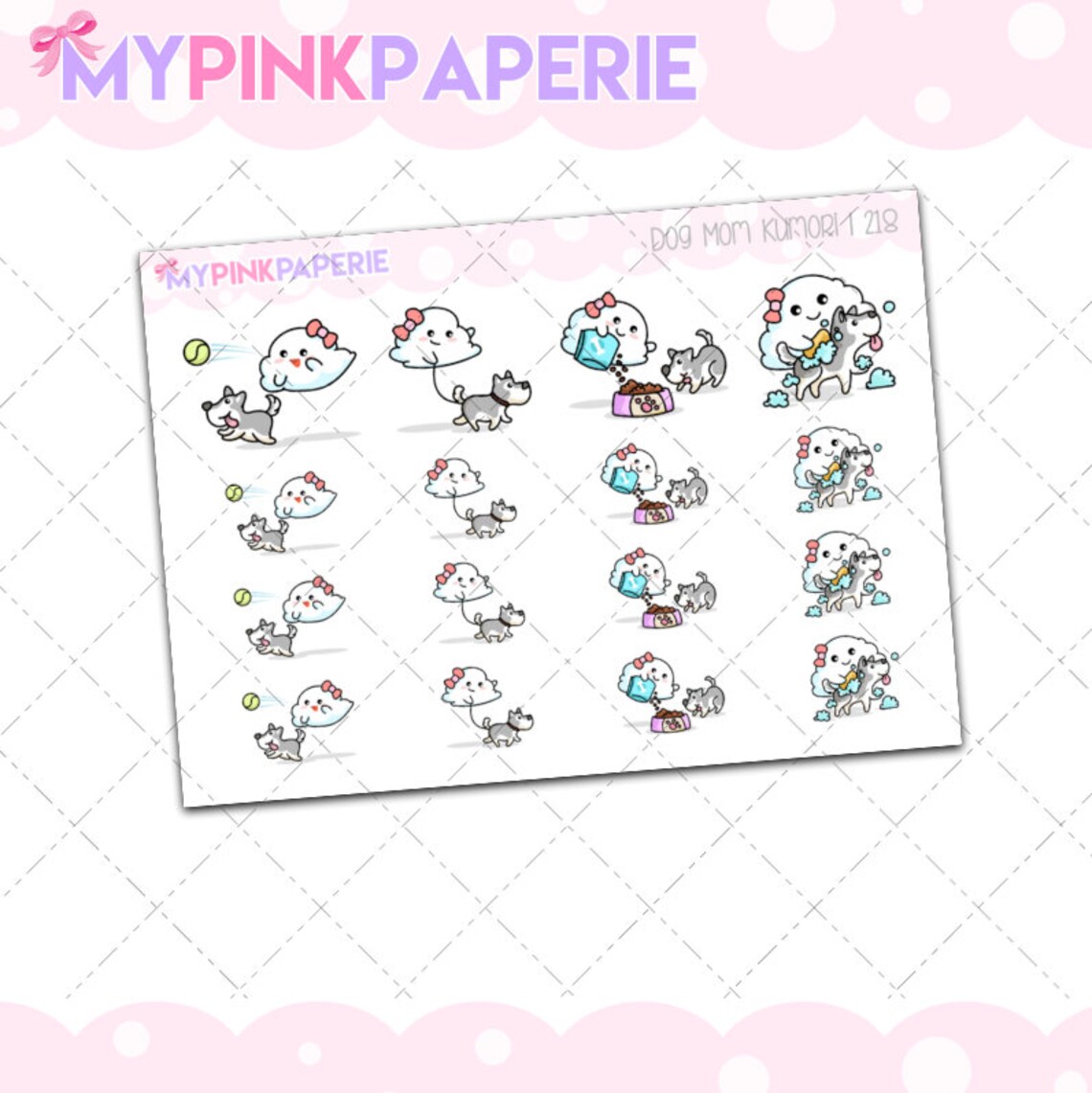 218 Dog Mom Kumori Original Hand Drawn Stickers - Etsy