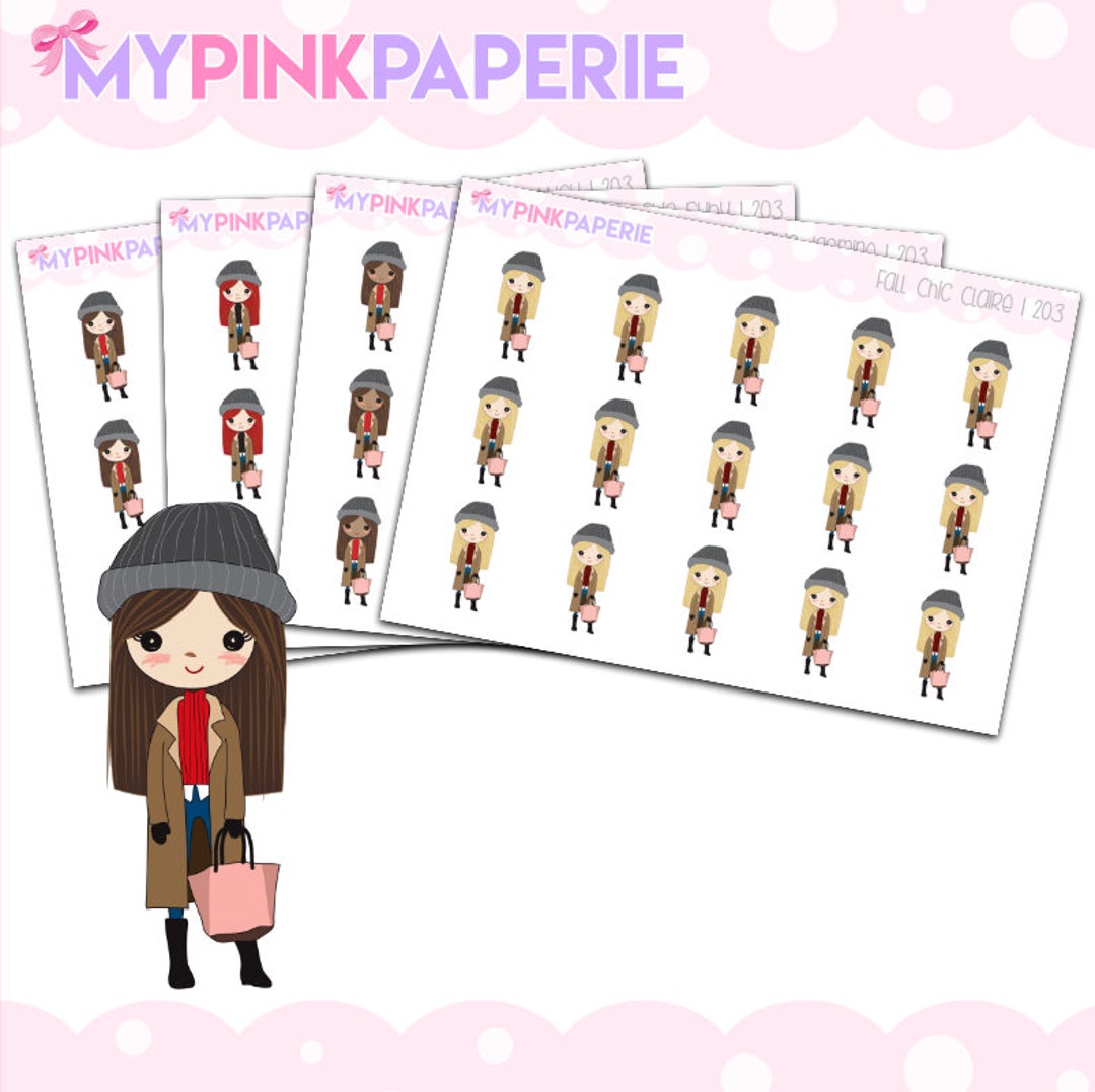 203 | Fall Chic Girls | Cute Girl Stickers - Etsy
