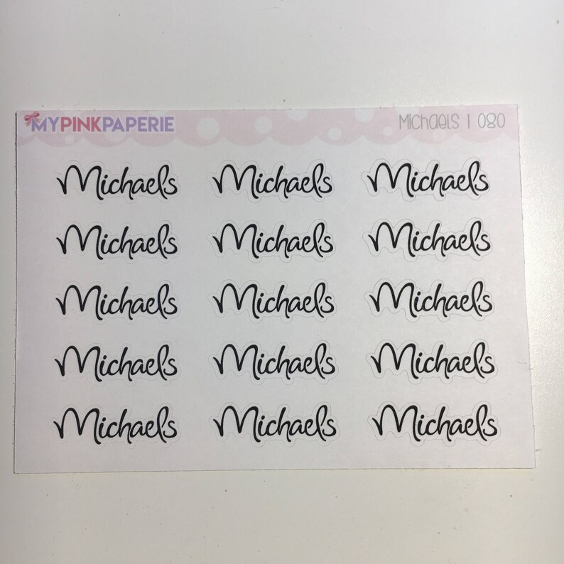 080 michaels Script Stickers | Etsy