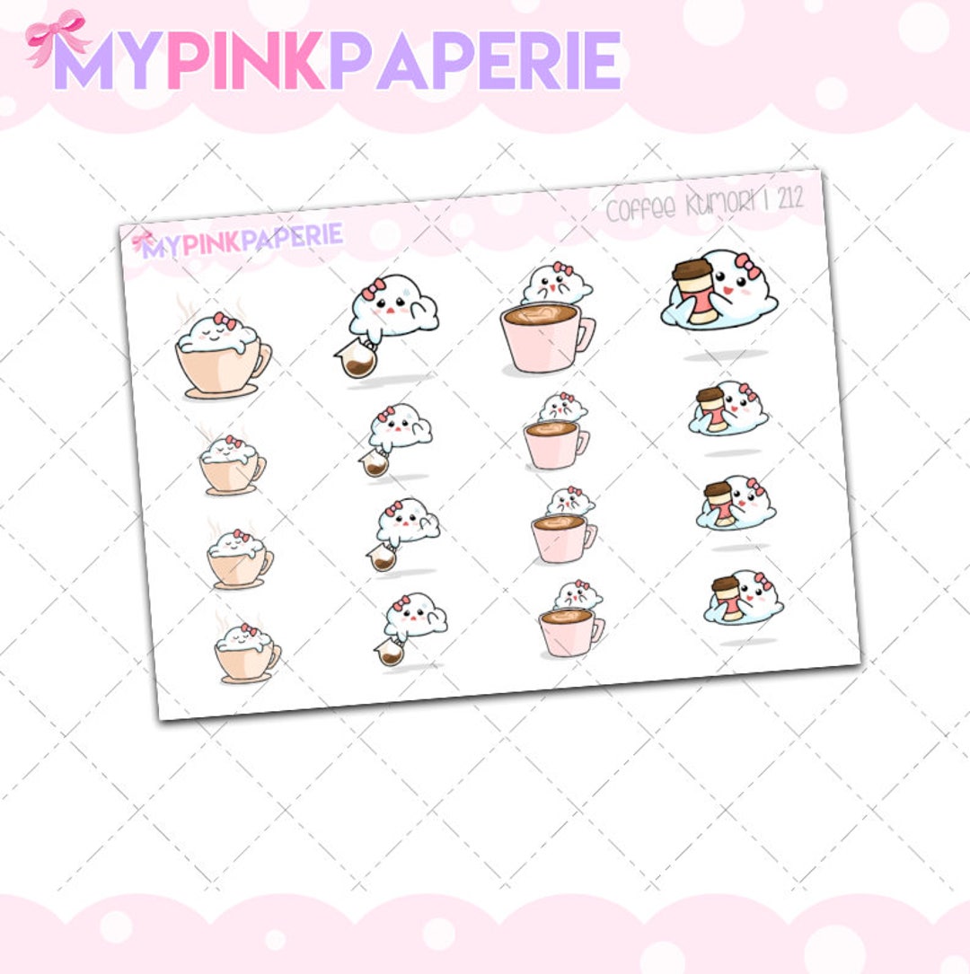 212 | Coffee Kumori | Original Hand Drawn Stickers - Etsy