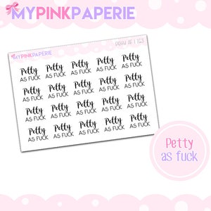 163 petty Af Script Lettering Stickers - Etsy