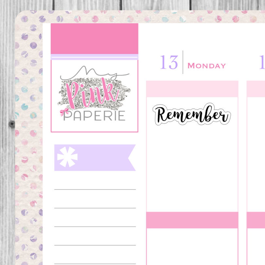 153 remember Script Lettering Stickers - Etsy