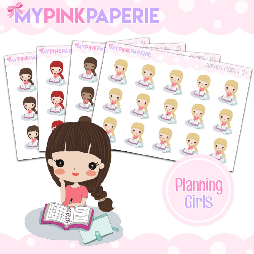 127 Planning Girls Cute Girl Stickers - Etsy