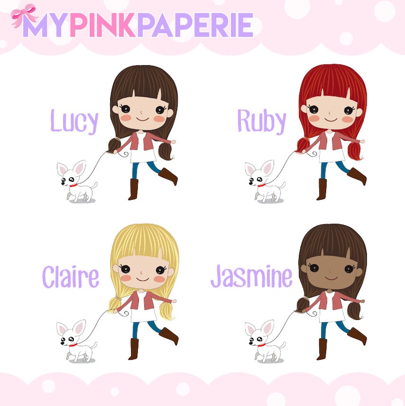 133 Walk With Girls Cute Girl Stickers - Etsy