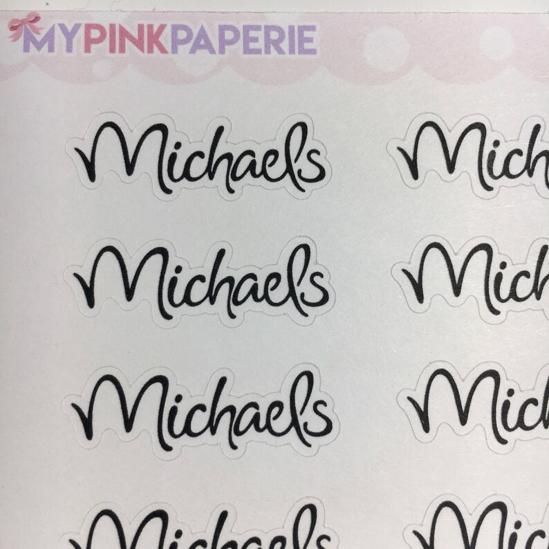 080 michaels Script Stickers | Etsy