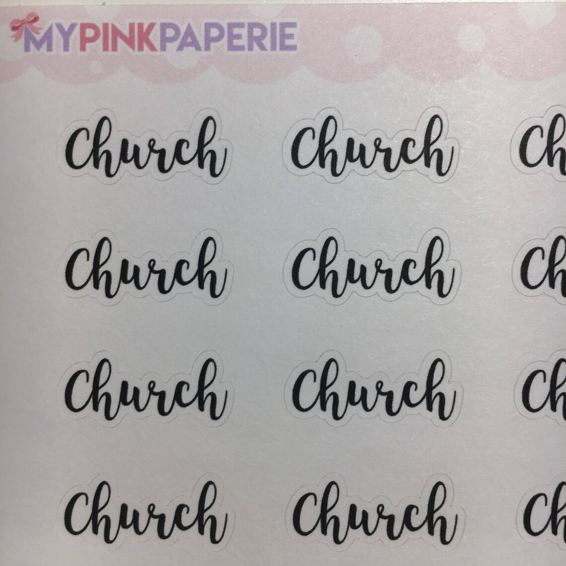 037 church Script Stickers | Etsy