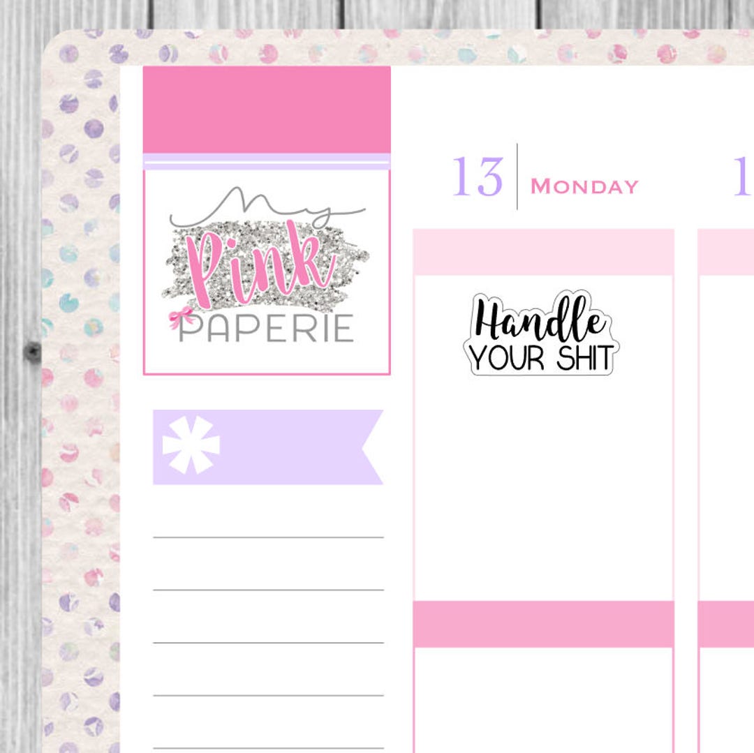 162 | "handle Your Shit" Script Lettering Stickers - Etsy