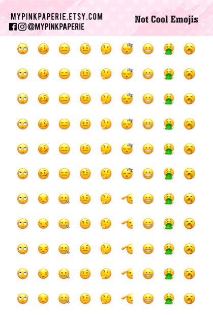 Emoji Stickers for Annotating Books - Etsy Australia