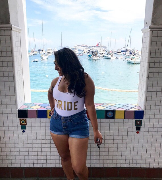 Bride Swimsuit Bride Swimwear Bachelorette Party Bathing Etsy