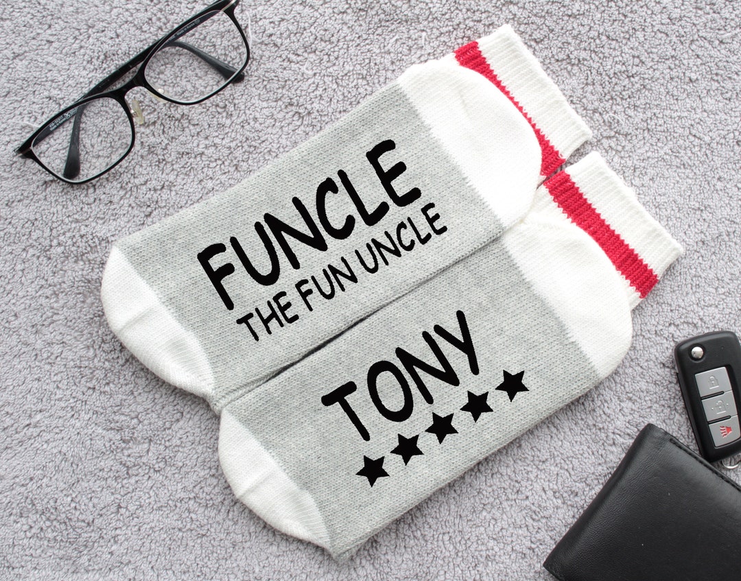 Funcle the Fun Uncle Socks, Funny Uncle Birthday Gifts, Uncle Holiday ...
