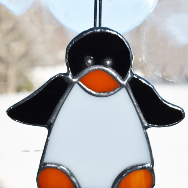 Stained Glass Penguin Window Art - Etsy