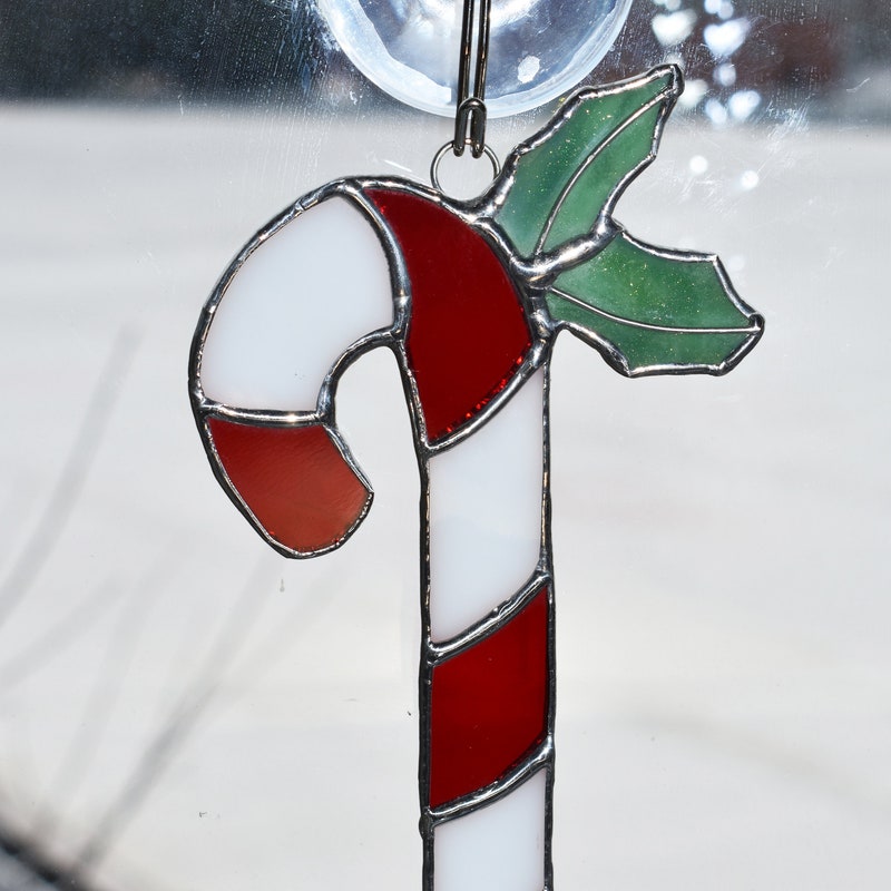 Glass Candy Cane Ornament - Etsy