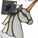Unicorn Head Stained Glass Suncatcher Hanging Window Ornament - Etsy