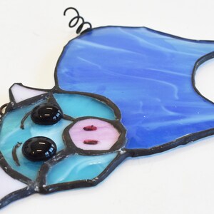 The Pudgy Blue Pig (our Mascot) Stained Glass Suncatcher Hanging Window ...