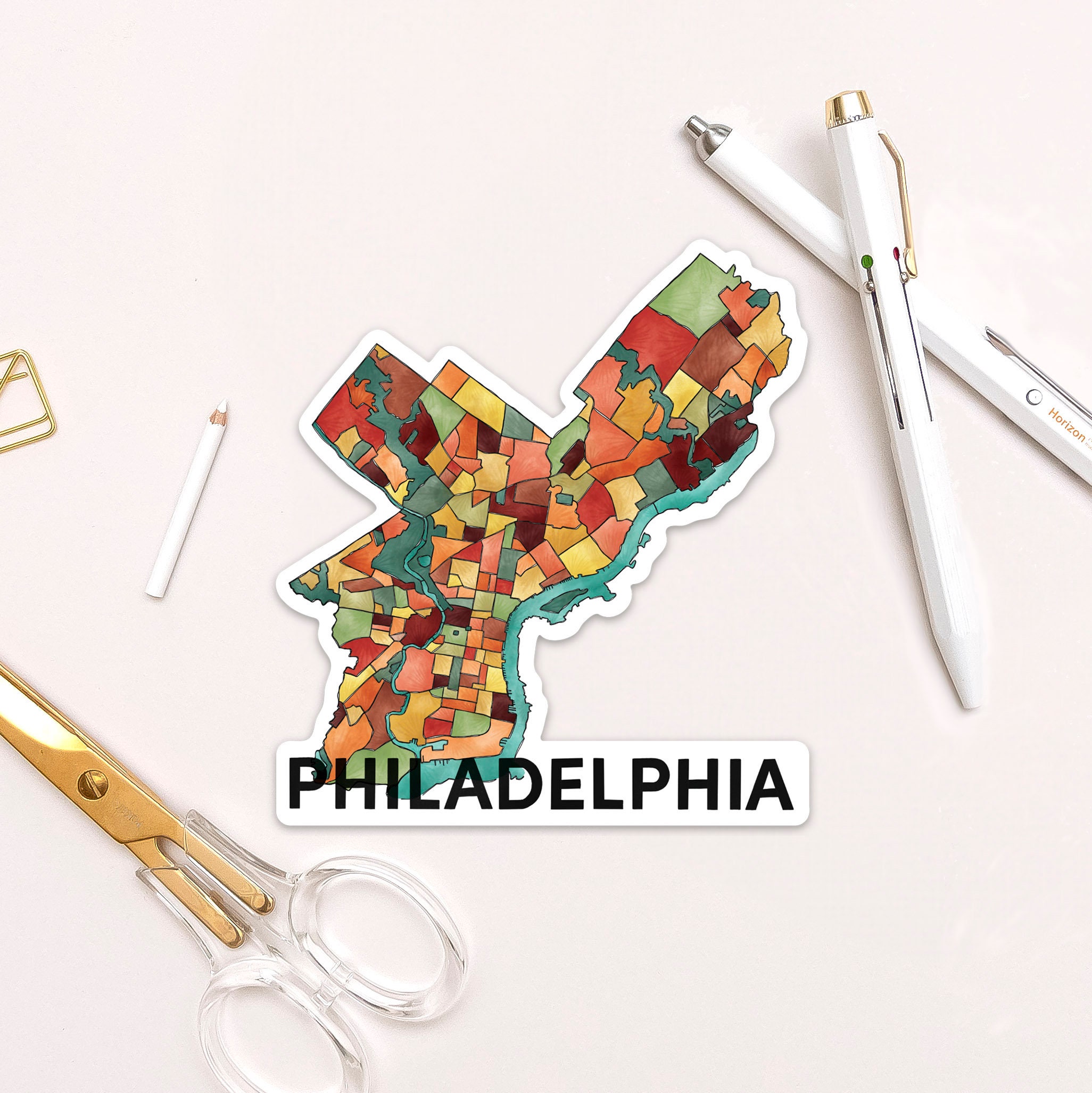 Philadelphia Neighborhoods Sticker - Etsy