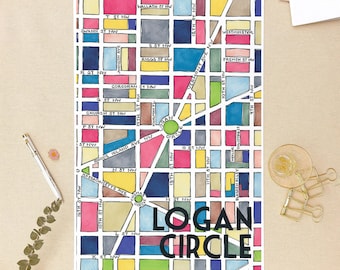 Circle Map Art - Etsy