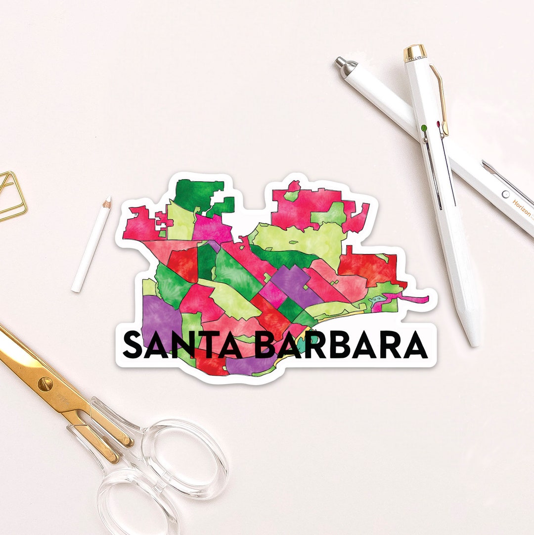 Santa Barbara Neighborhoods Sticker - Etsy