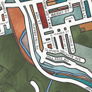 Hampden (baltimore) Neighborhood Map Art Print - Etsy