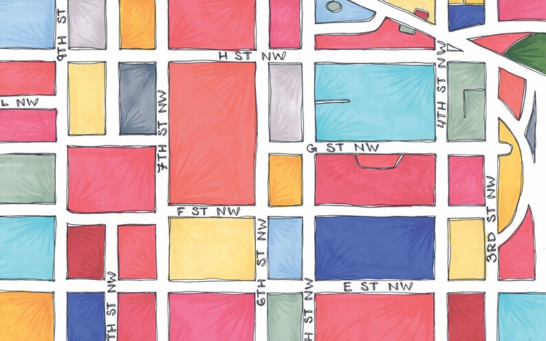 Chinatown Neighborhood Map Art Print - Etsy