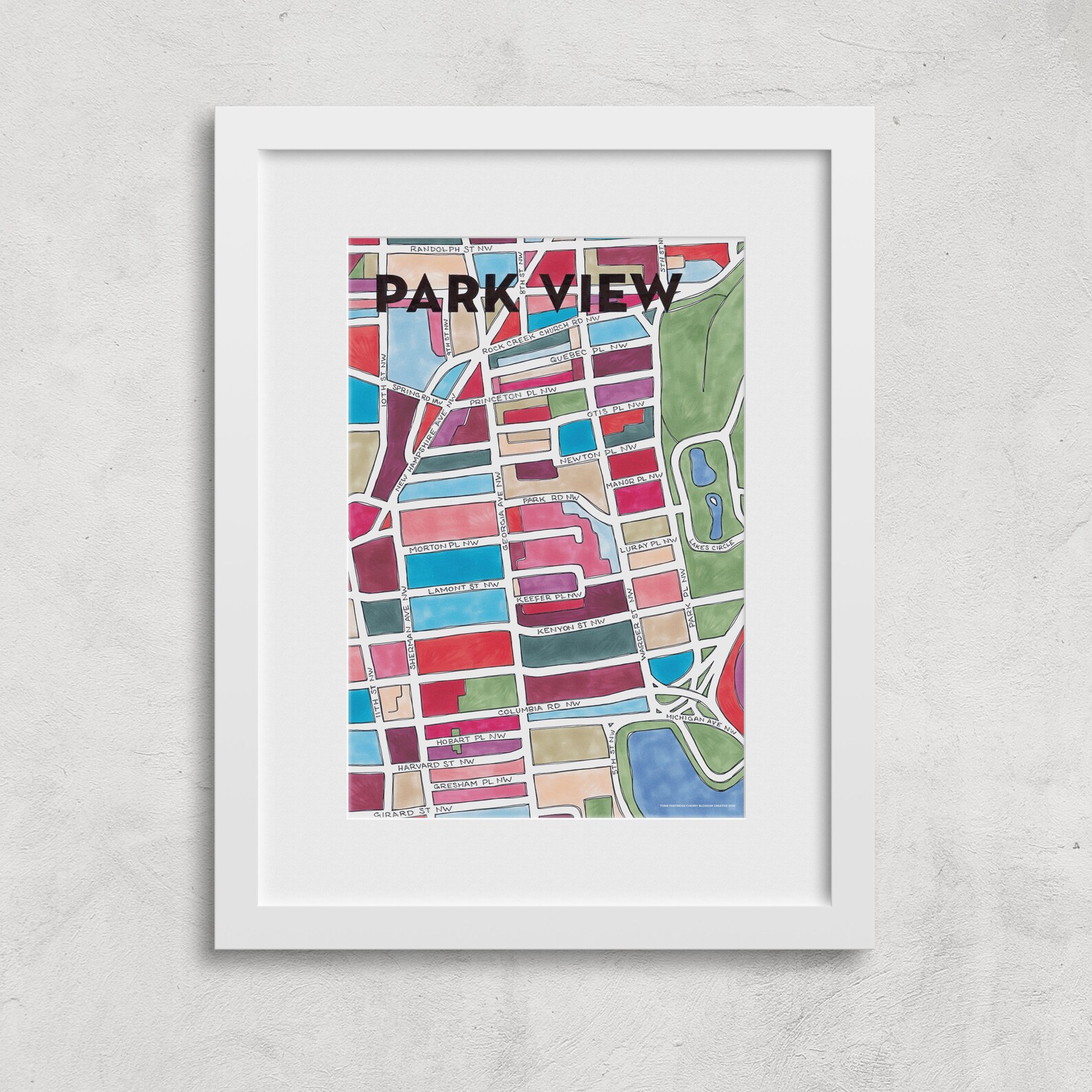 Park View Neighborhood Map Art Print - Etsy